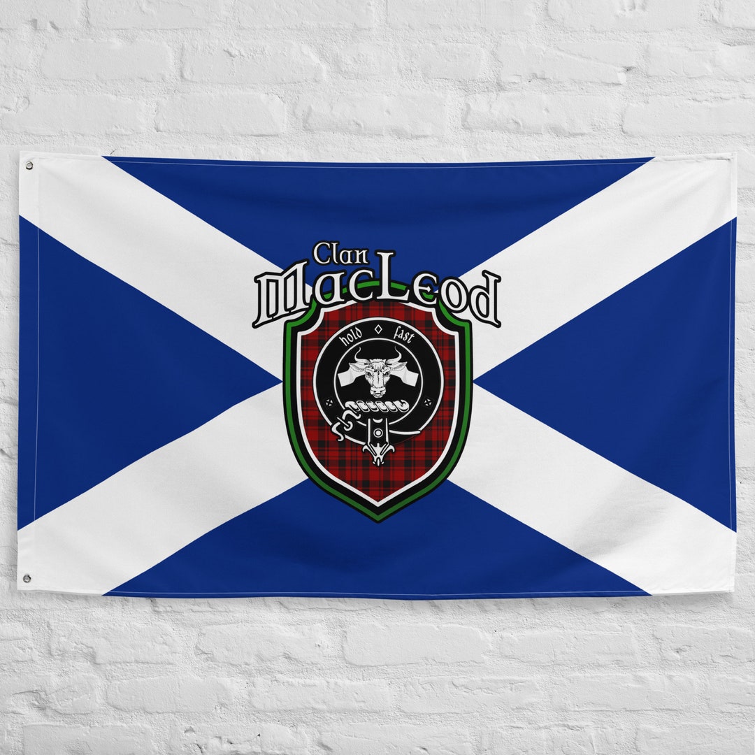 Clan Macleod Scottish Family Crest, Scotland Flag | Scottish Gifts for ...