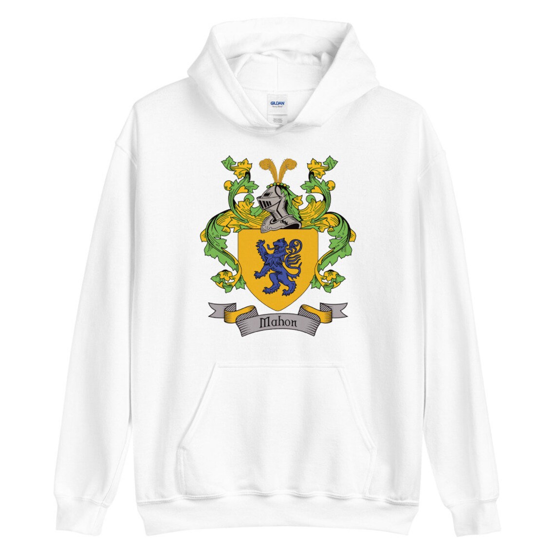 Mahon Coat of Arms - Mahon Family Crest Hoodie Sweatshirt - Etsy