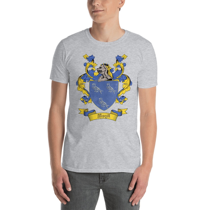 Magill Family Crest T- Shirt, Magill Coat of Arms, Magill Shirt, Magill ...