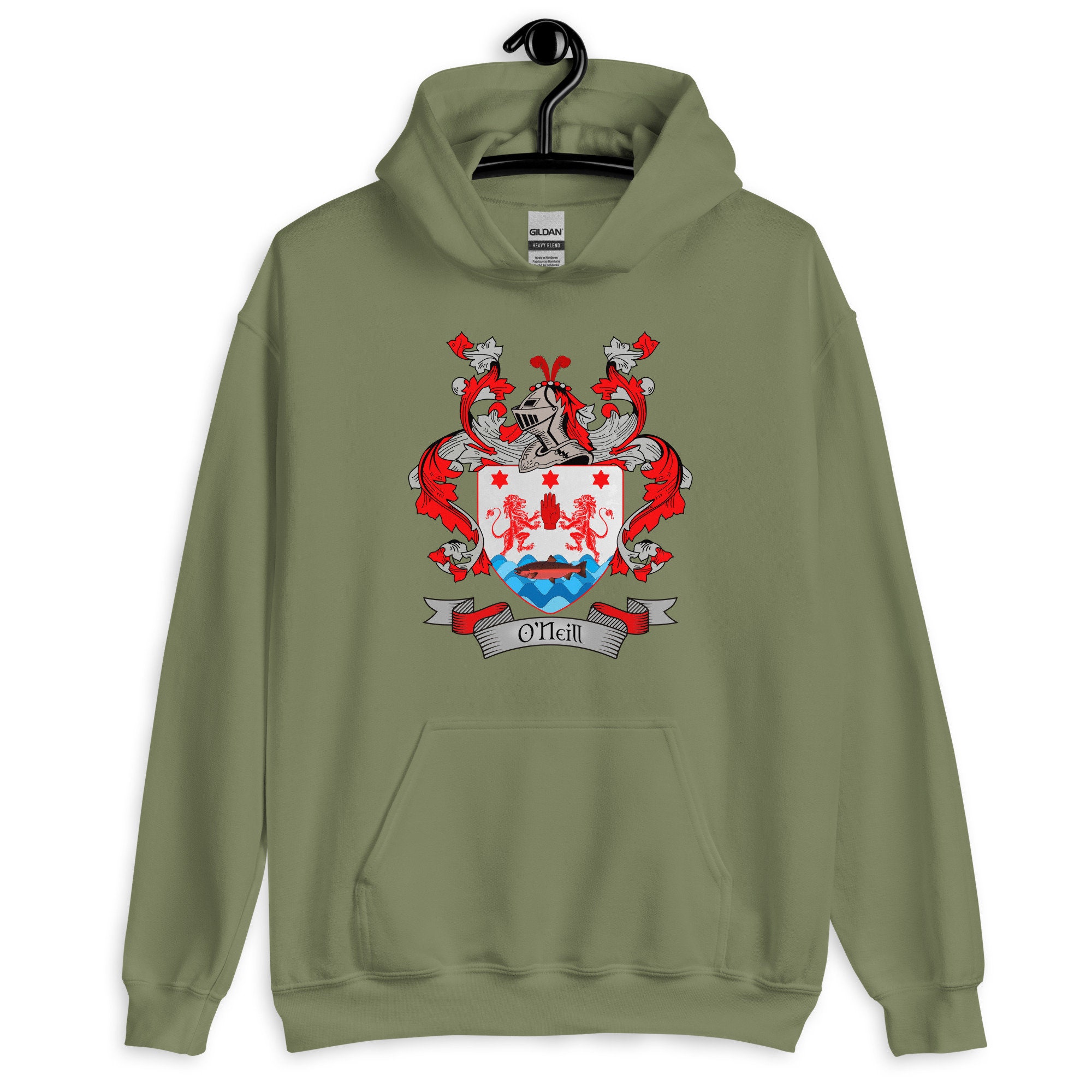 O'neill Coat of Arms - O'neil Family Crest Hoodie Sweatshirt - Etsy