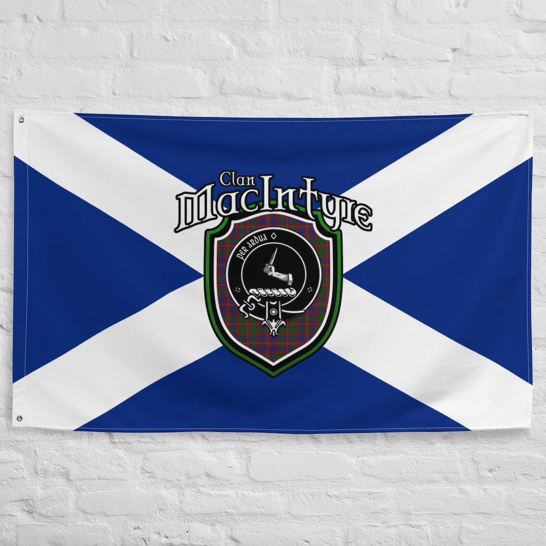 Clan Macintyre Scottish Family Crest, Scotland Flag | Scottish Gifts ...