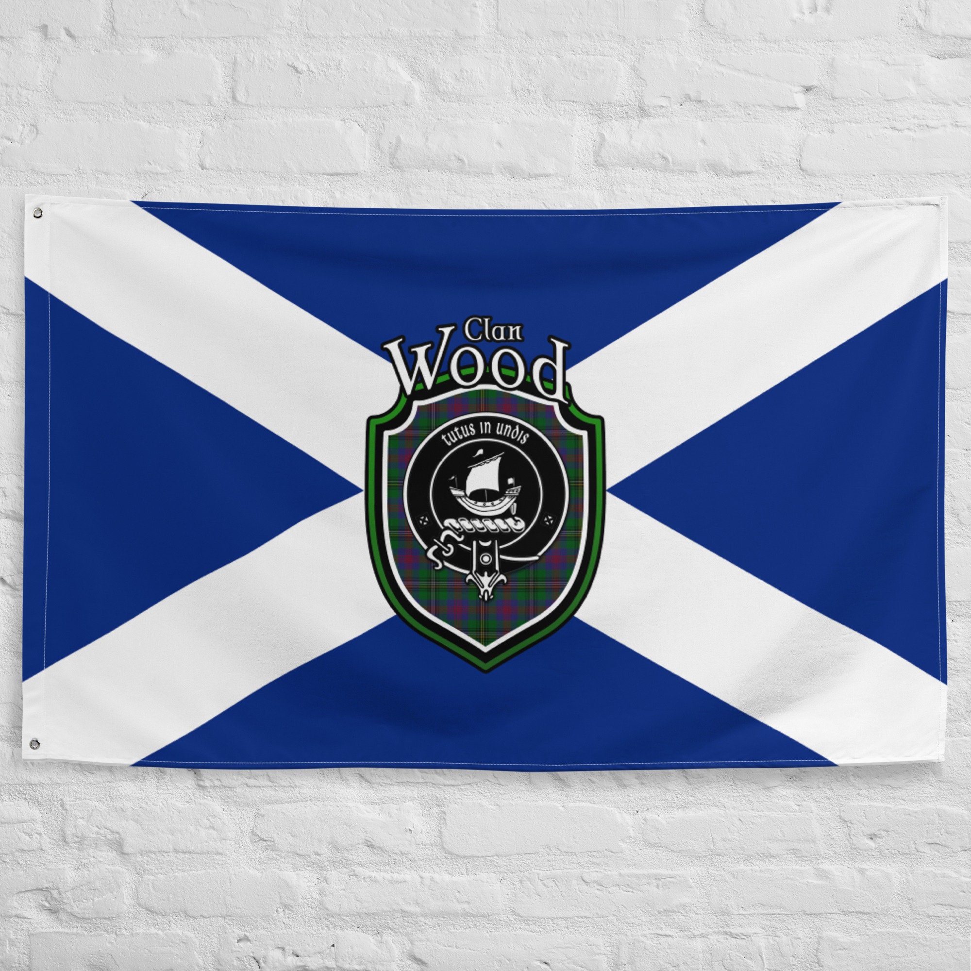 Clan Wood Scottish Family Crest, Scotland Flag | Scottish Gifts for the ...