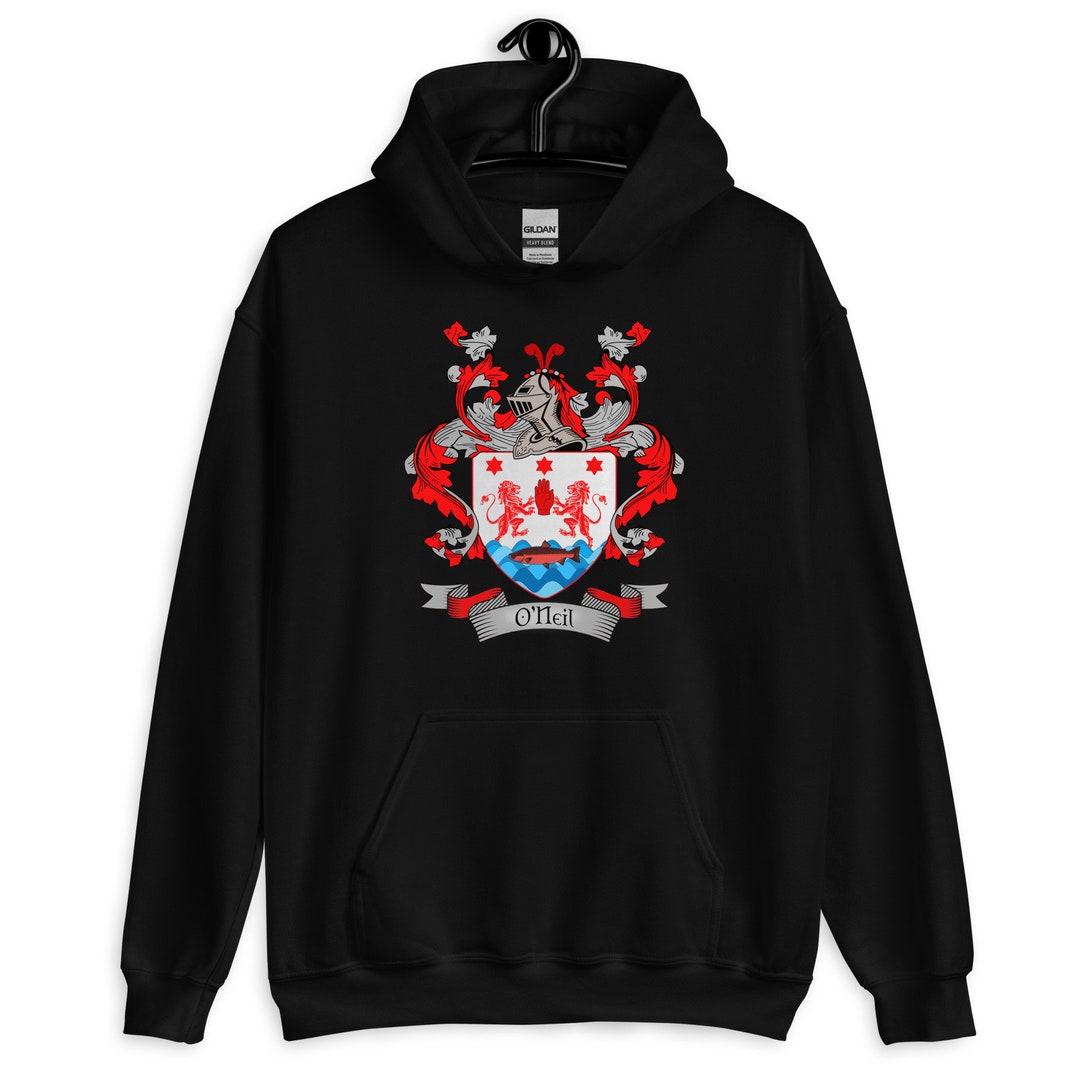 O'neil Coat of Arms - O'neil Family Crest Hoodie Sweatshirt - Etsy