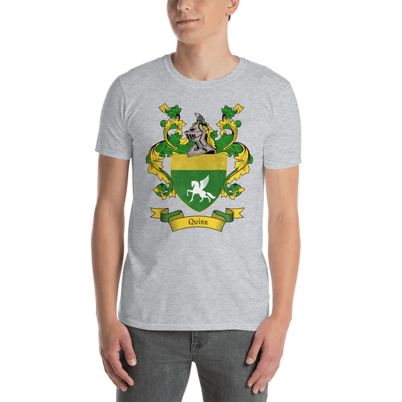 Quinn Family Crest T Shirt Quinn Coat of Arms Quinn Shirt - Etsy