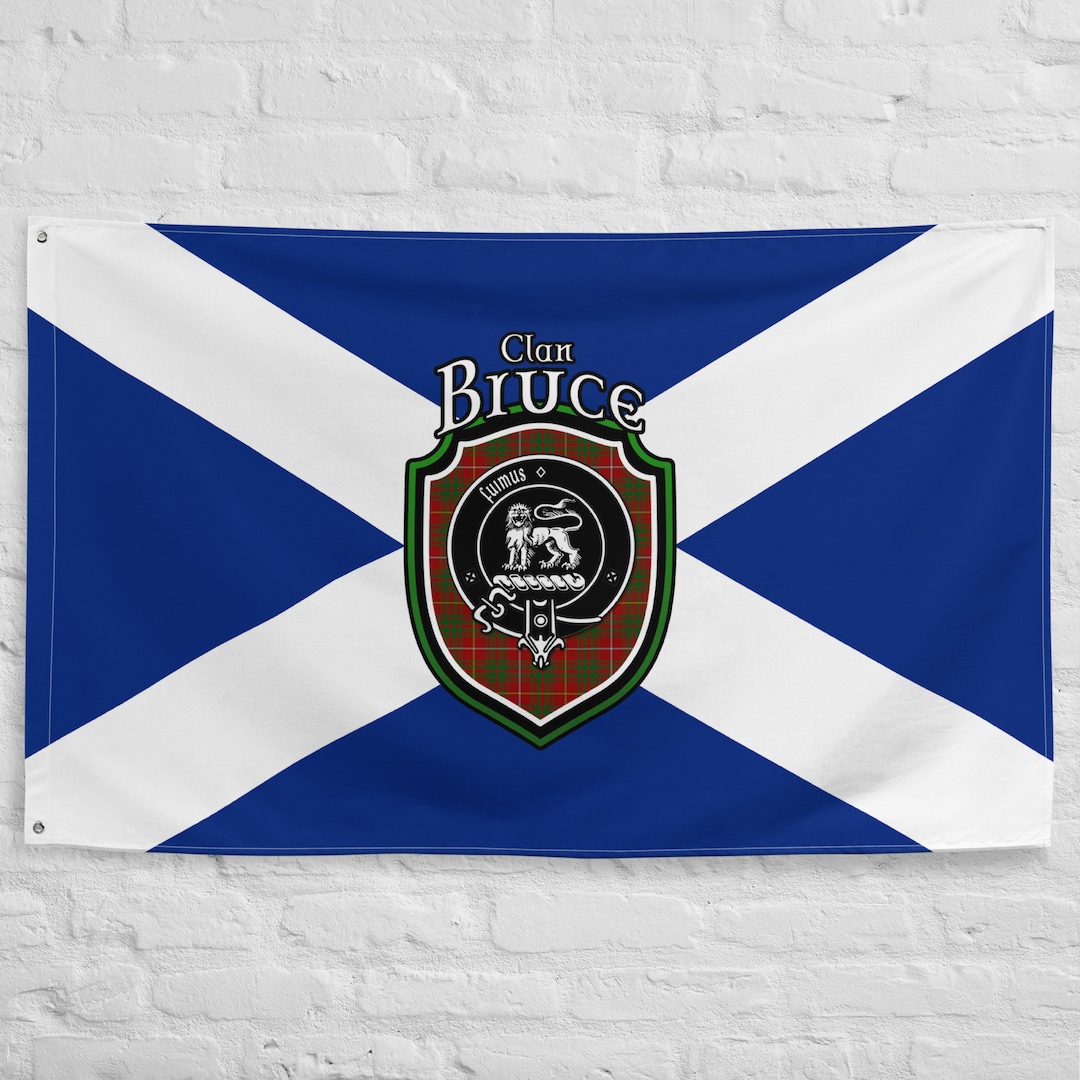 Clan Bruce Scottish Family Crest, Scotland Flag | Scottish Gifts for ...