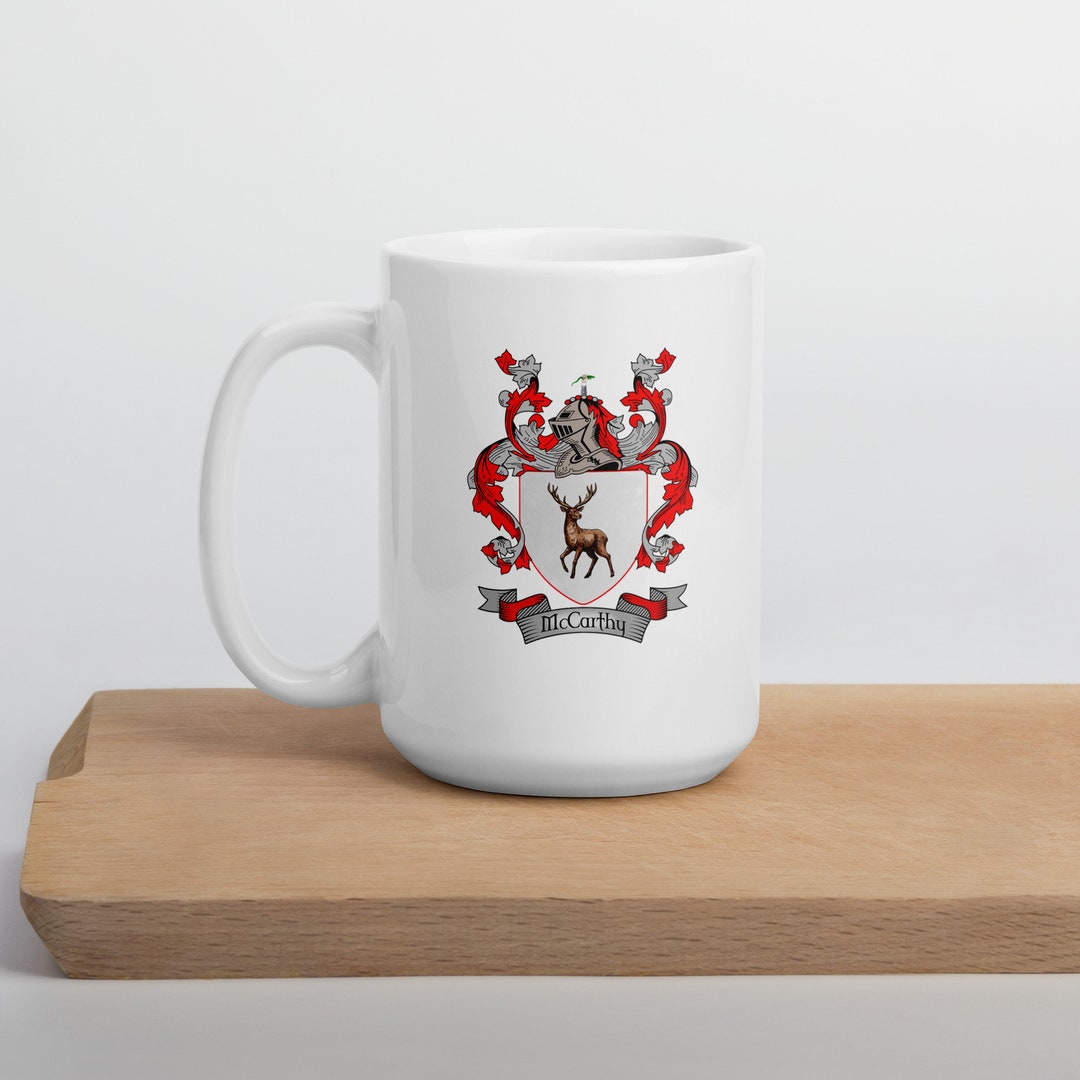 Mccarthy Coat of Arms Coffee Mug - Mccarthy Family Crest Coffee Cup - Etsy