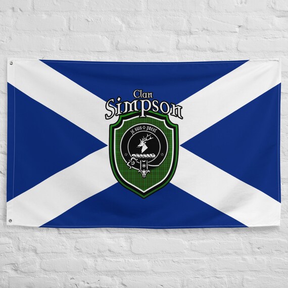 Clan Simpson Scottish Family Crest Scotland Flag Scottish - Etsy Canada