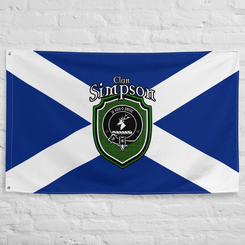 Clan Simpson Scottish Family Crest, Scotland Flag | Scottish Gifts for ...