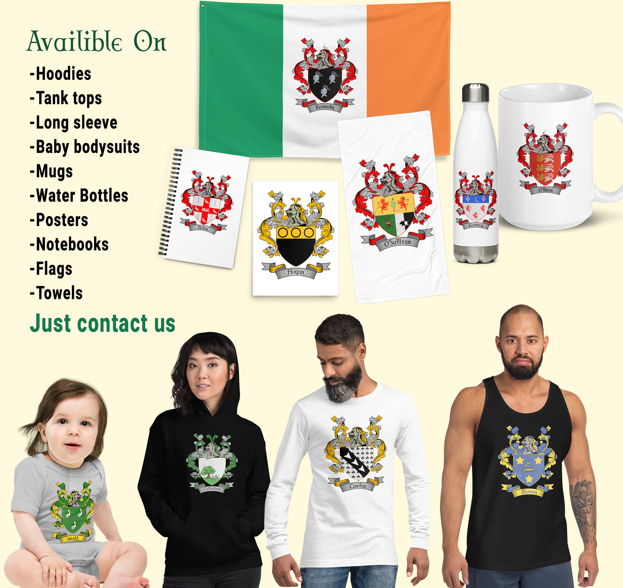 Gallagher Family Crest T Shirt, Gallagher Coat of Arms, Gallagher Shirt ...