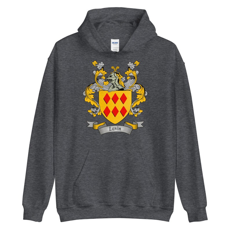 Lavin Coat of Arms Lavin Family Crest Hoodie Sweatshirt - Etsy
