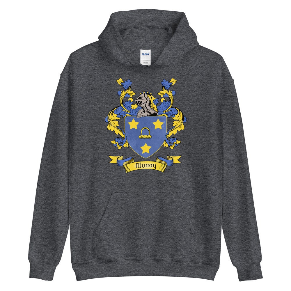 Murray Coat of Arms - Murray Family Crest Hoodie Sweatshirt - Etsy