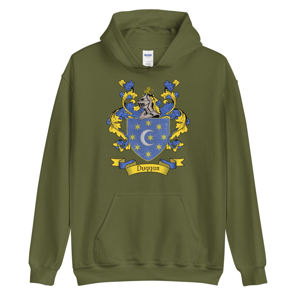 Duggan Coat of Arms Duggan Family Crest Hoodie Sweatshirt - Etsy UK