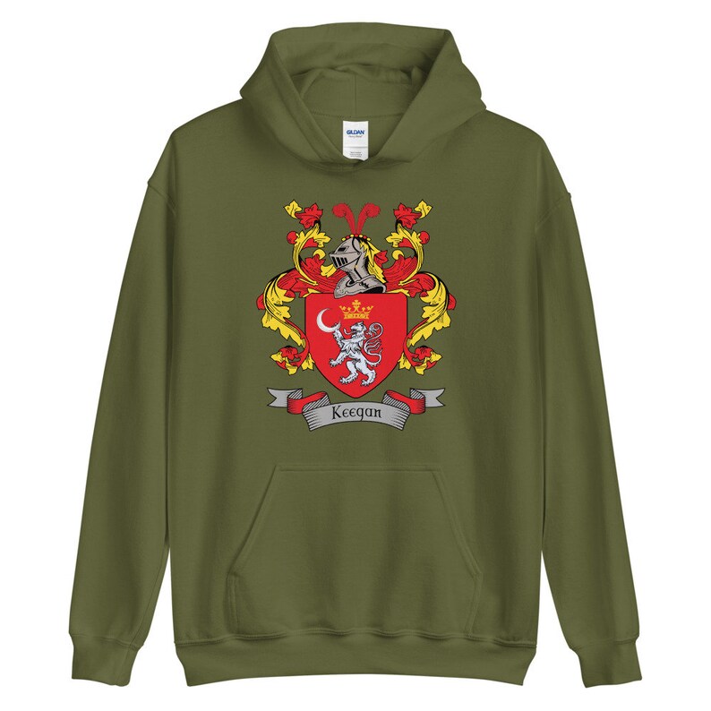 Keegan Coat of Arms Keegan Family Crest Hoodie Sweatshirt - Etsy