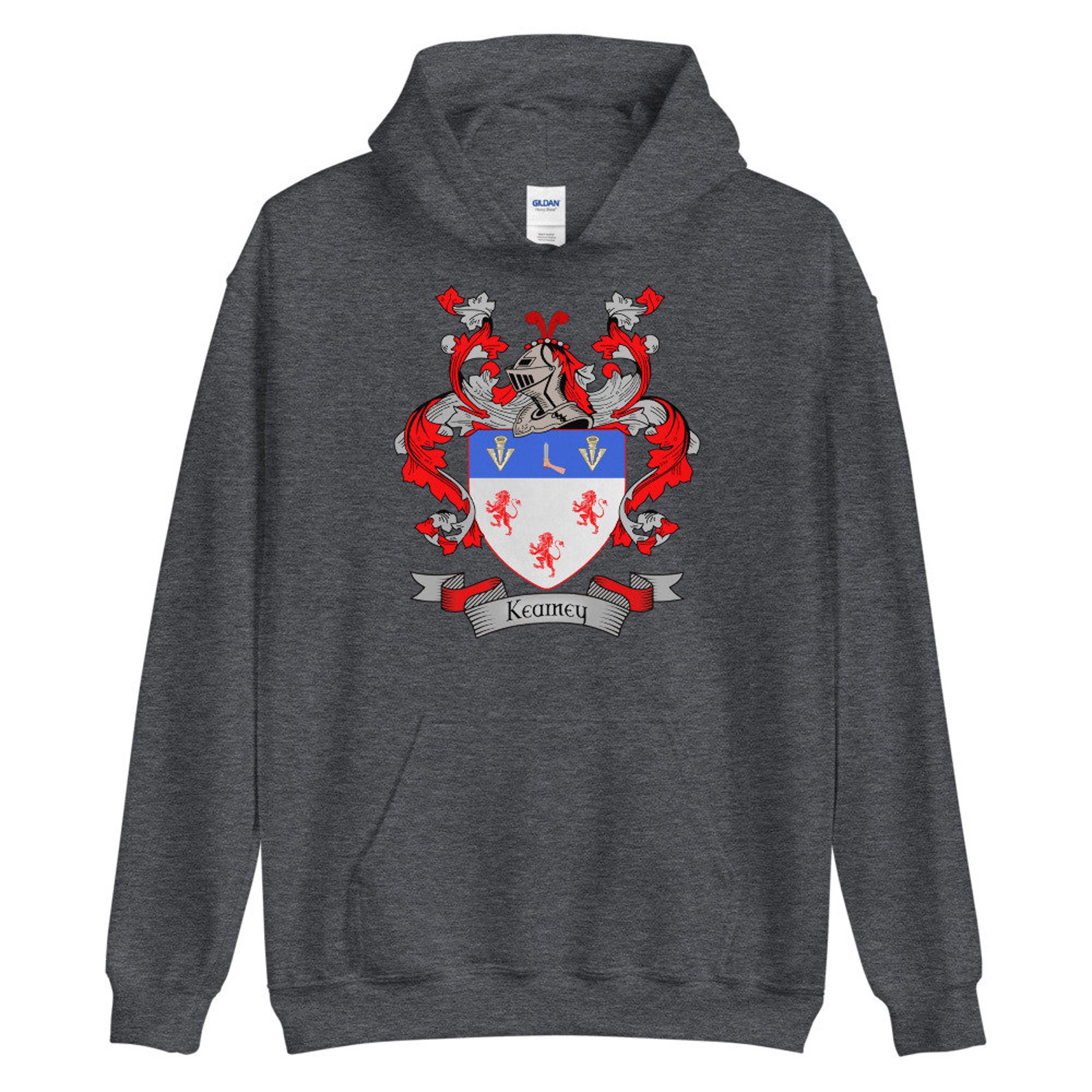 Kearney Coat of Arms - Kearney Family Crest Hoodie Sweatshirt - Etsy