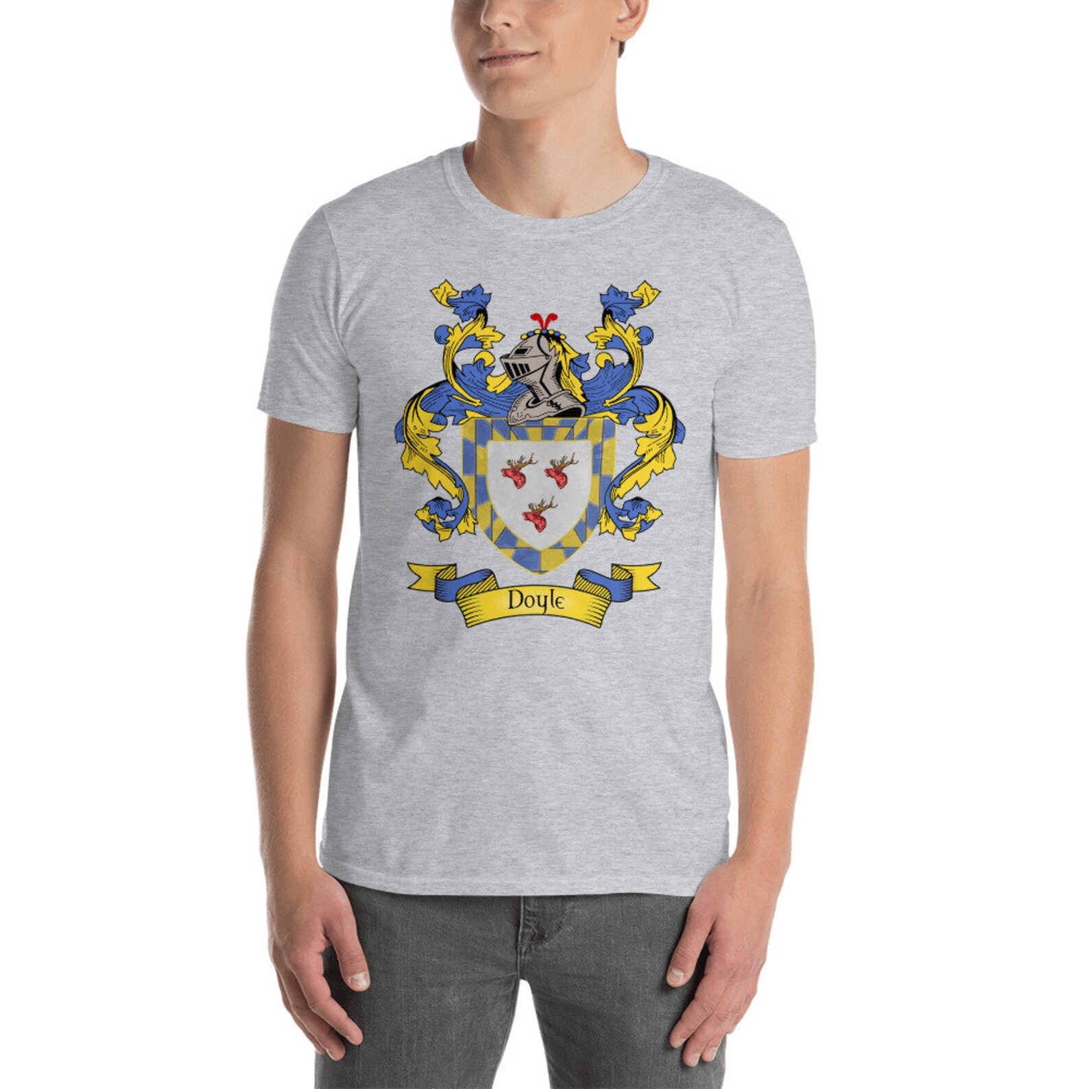 Doyle Family Crest T Shirt, Doyle Coat of Arms, Doyle Shirt, Doyle ...