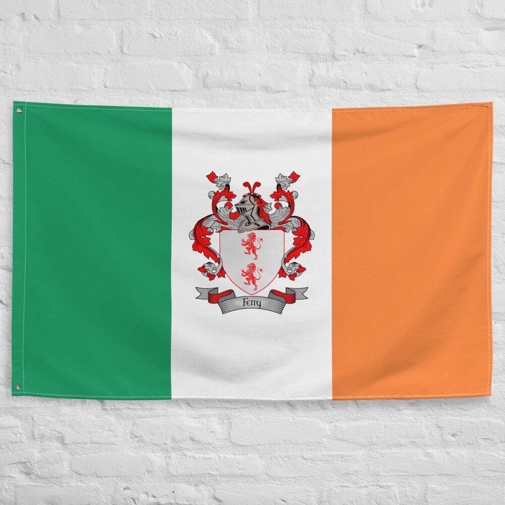 Ferry Irish Coat of Arms Family Crest Ireland Flag | Irish Gifts for ...