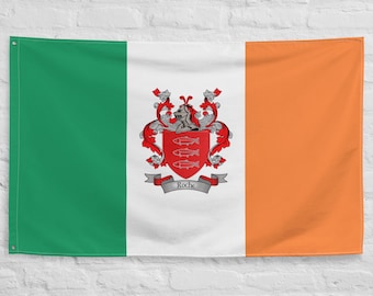 Dillon Irish Coat of Arms Family Crest Ireland Flag Irish Gifts for the ...