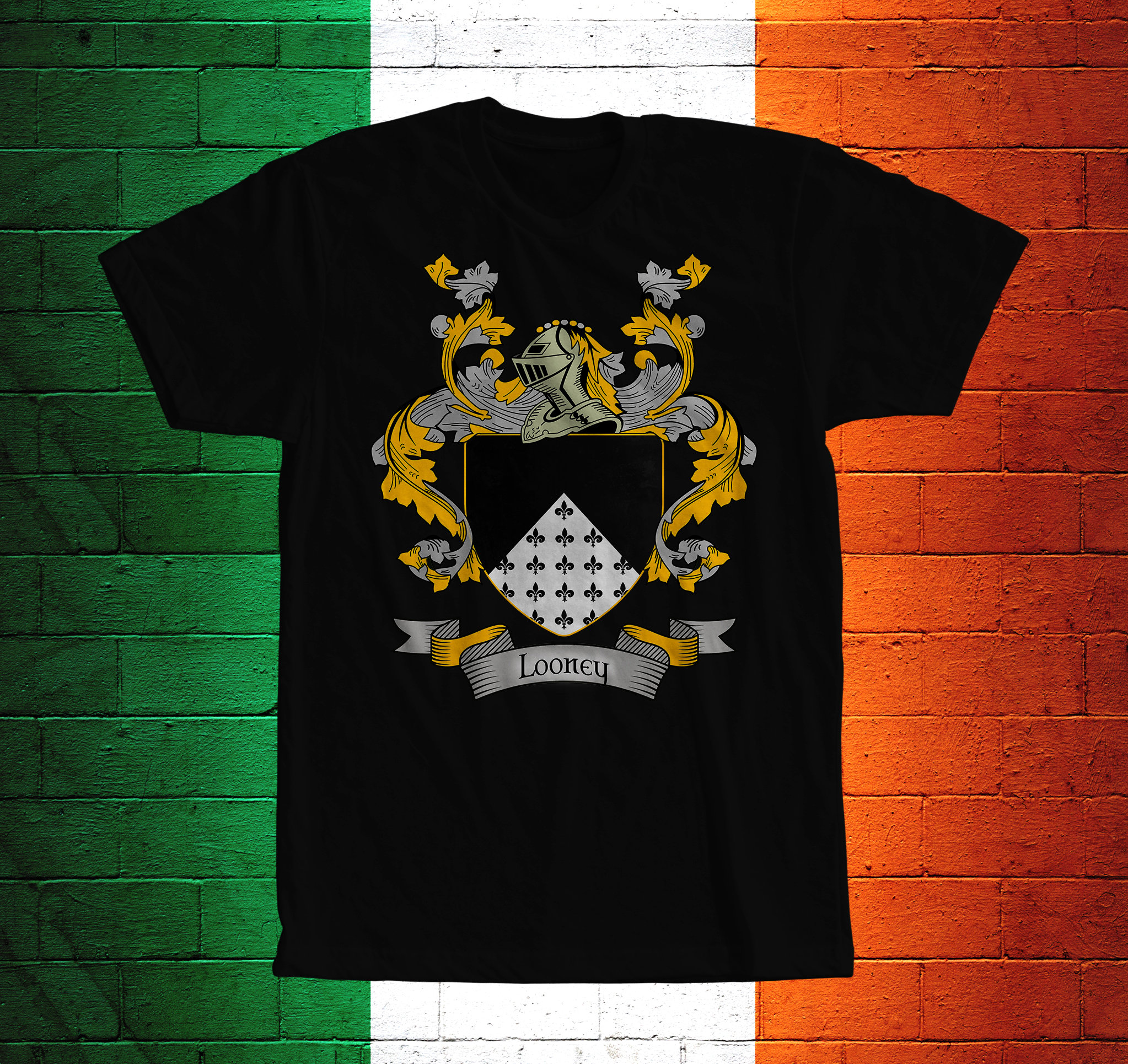 Looney Family Crest T Shirt Looney Coat of Arms Looney - Etsy Ireland