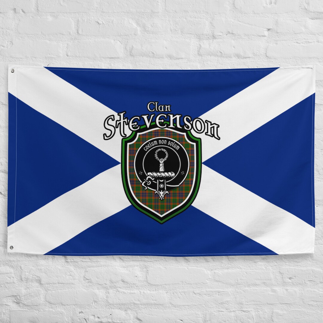Clan Stevenson Scottish Family Crest, Scotland Flag | Scottish Gifts ...