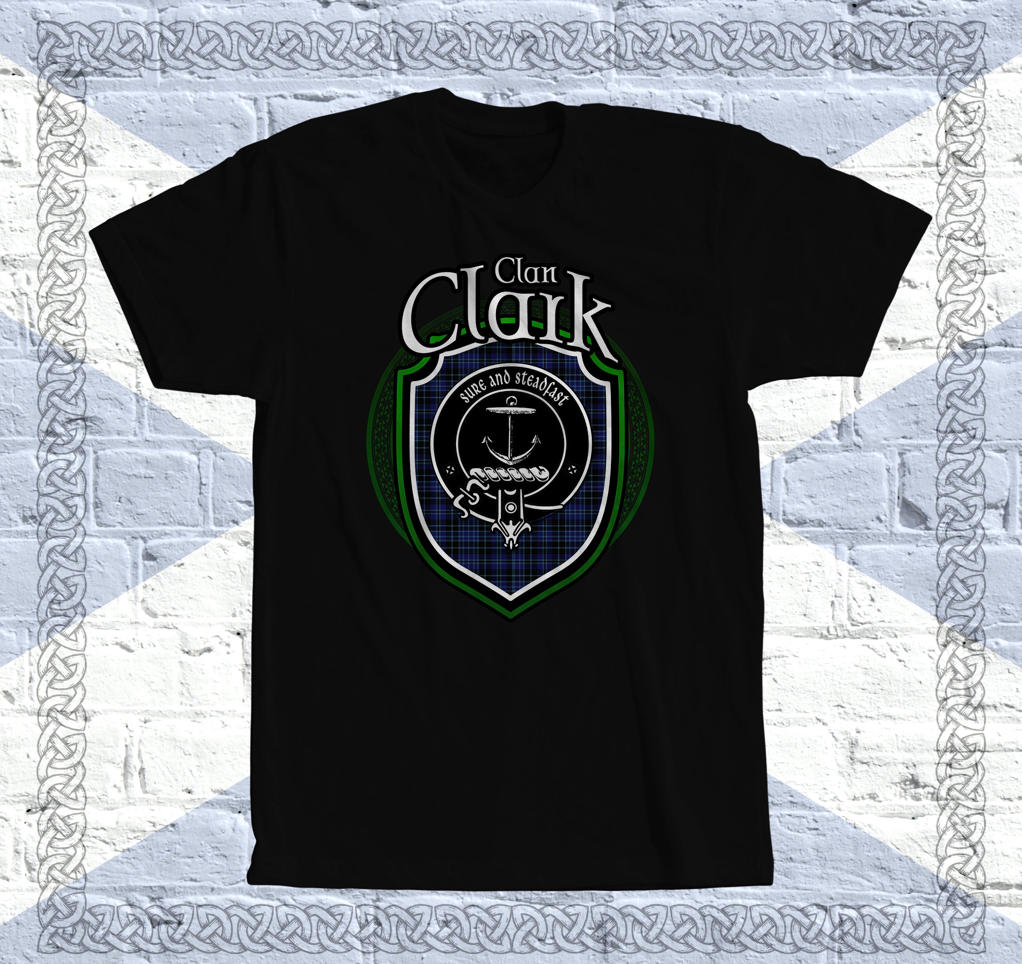 Clan Clark Tartan T-shirt, Scottish Clark Tshirt, Clark Last Name ...