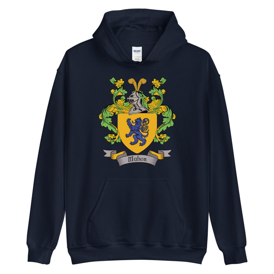 Mahon Coat of Arms - Mahon Family Crest Hoodie Sweatshirt - Etsy