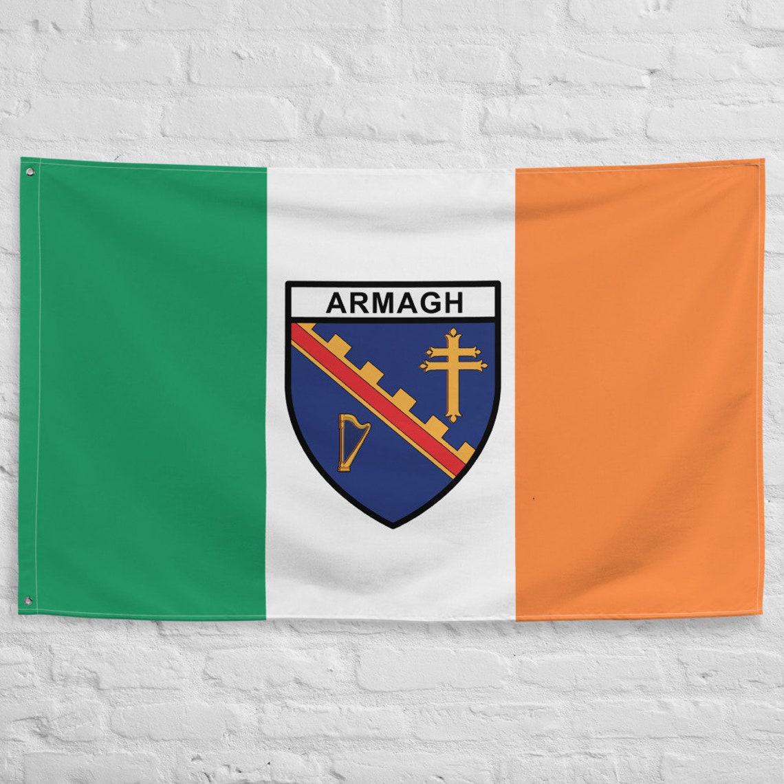 Armagh County Coat of Arms Ireland Flag | Armagh Crest Flag | Ireland ...