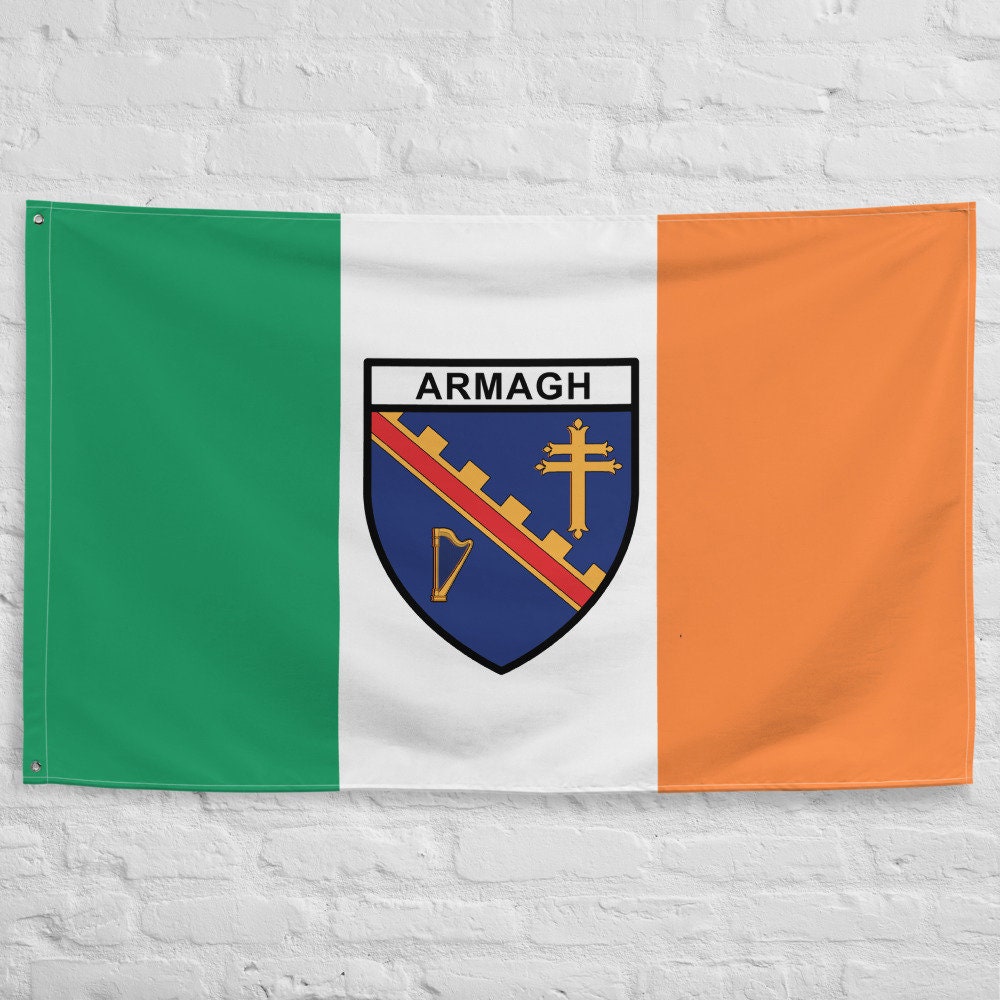 Armagh County Coat of Arms Ireland Flag | Armagh Crest Flag | Ireland ...