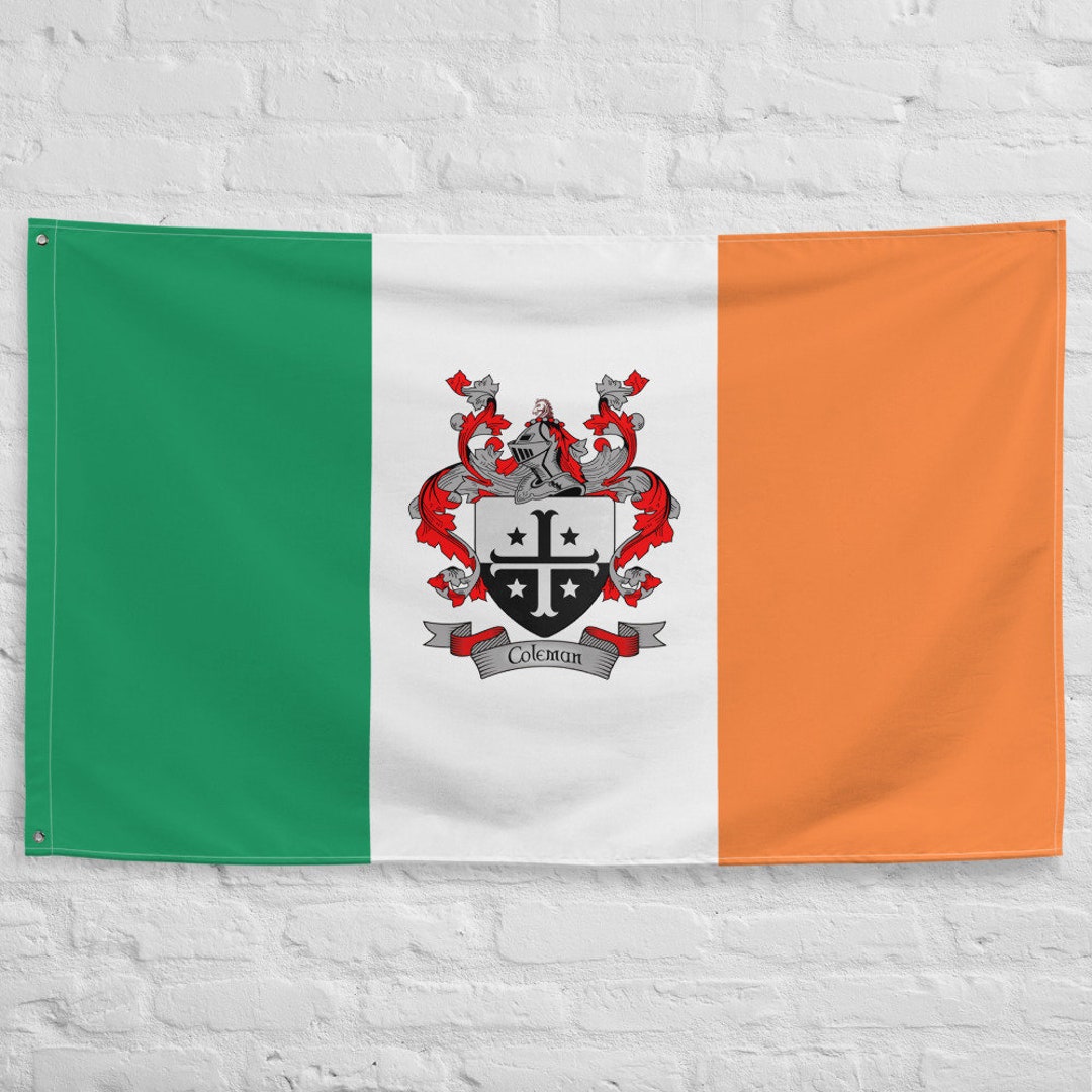 Coleman Irish Coat of Arms Family Crest Ireland Flag | Irish Gifts for ...