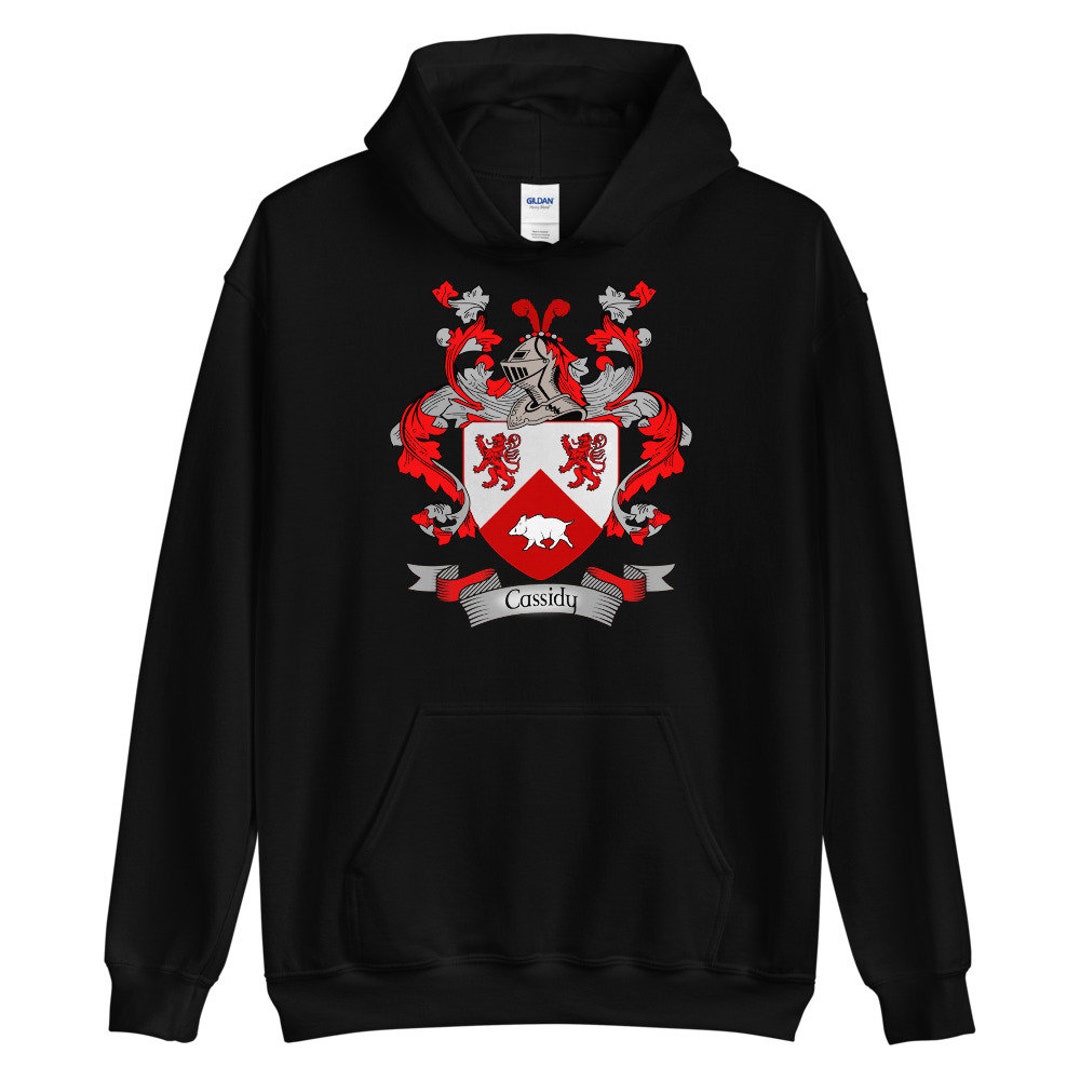 Cassidy Coat of Arms - Cassidy Family Crest Hoodie Sweatshirt - Etsy