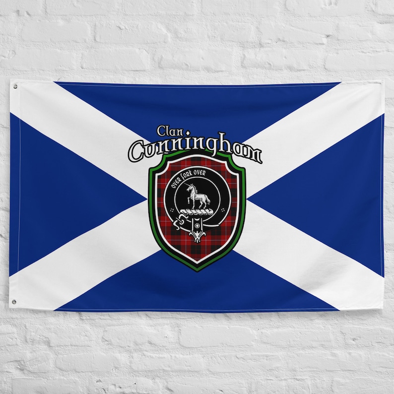 Clan Cunningham Scottish Family Crest, Scotland Flag | Scottish Gifts ...