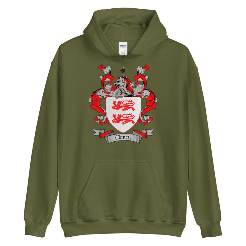 Clancy Coat of Arms - Clancy Family Crest Hoodie Sweatshirt - Etsy ...