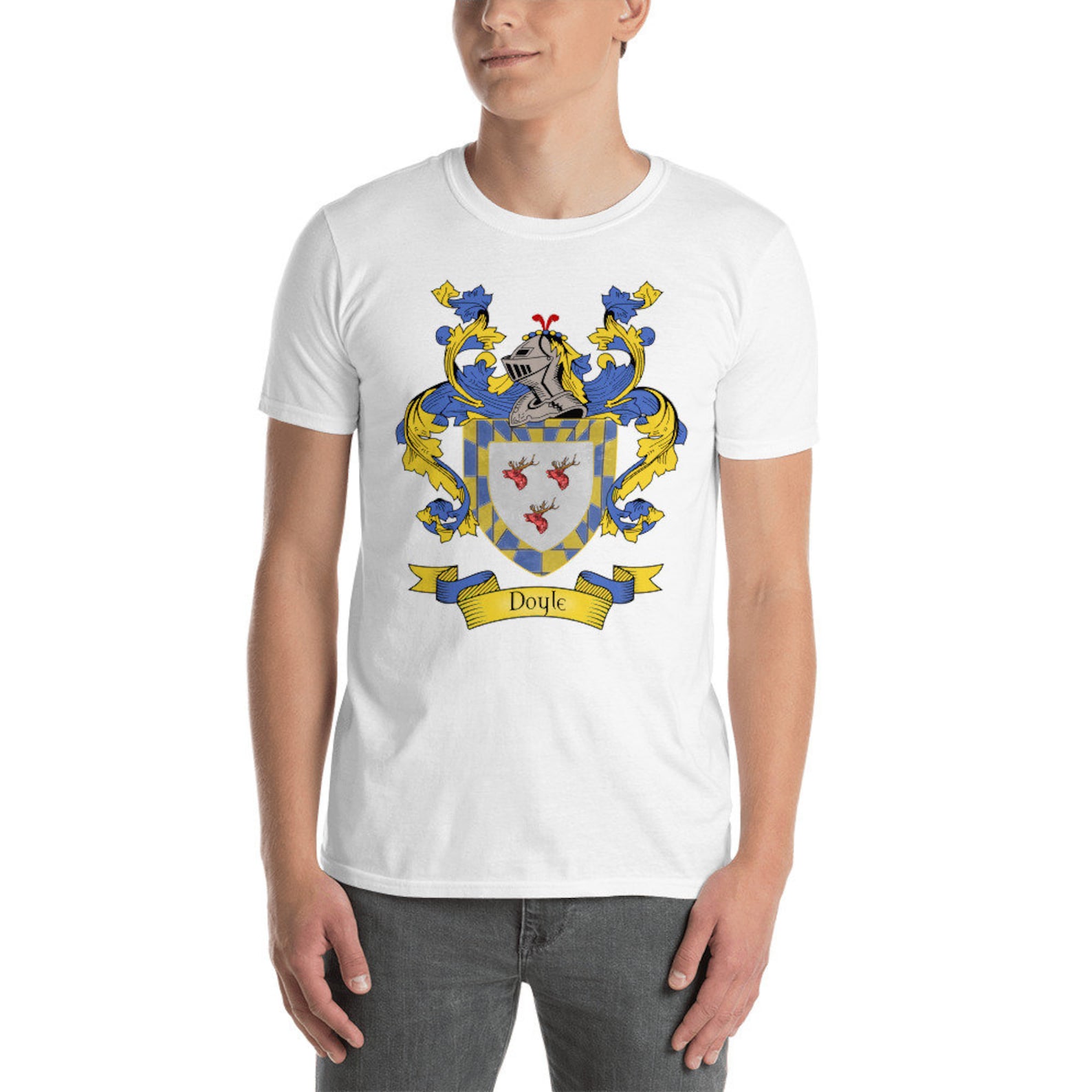 Doyle Family Crest T Shirt, Doyle Coat of Arms, Doyle Shirt, Doyle ...