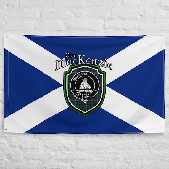 Clan Mackenzie Scottish Family Crest Scotland Flag Scottish | Etsy