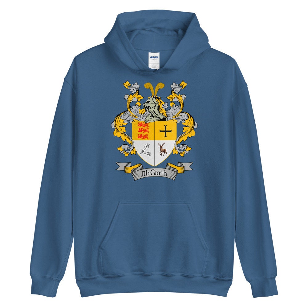 Mcgrath Coat of Arms - Mcgrath Family Crest Hoodie Sweatshirt - Etsy