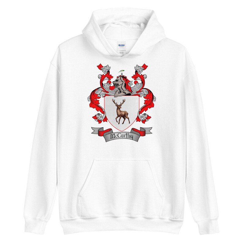 Mccarthy Coat of Arms - Mccarthy Family Crest Hoodie Sweatshirt - Etsy