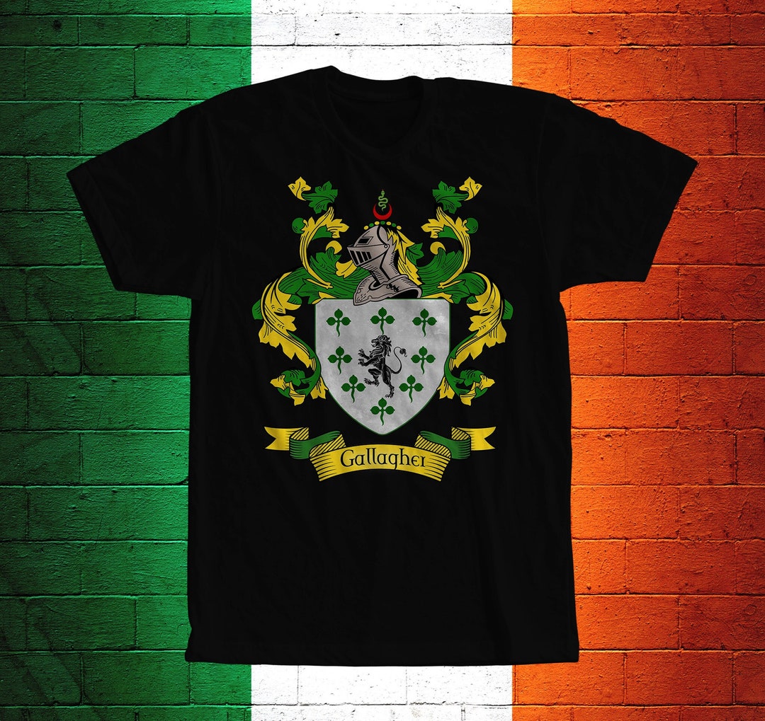 Gallagher Family Crest T-shirt – Irish Coat of Arms Gift - Etsy