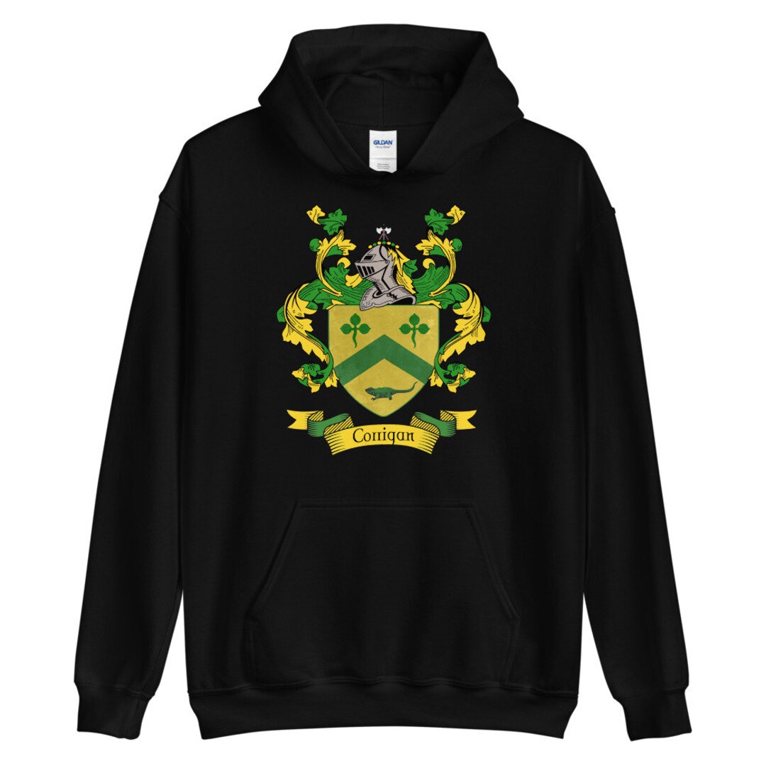 Corrigan Coat of Arms - Corrigan Family Crest Hoodie Sweatshirt - Etsy