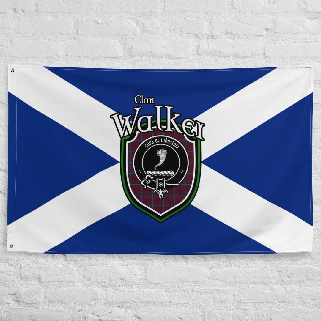 Clan Walker Scottish Family Crest, Scotland Flag | Scottish Gifts for ...