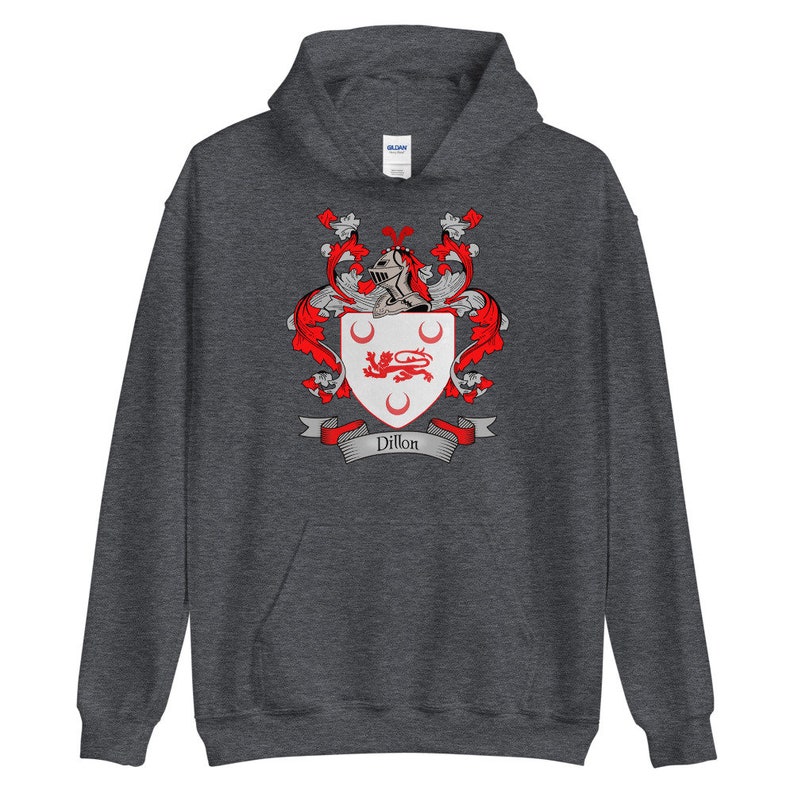 Dillon Coat of Arms - Dillon Family Crest Hoodie Sweatshirt - Etsy