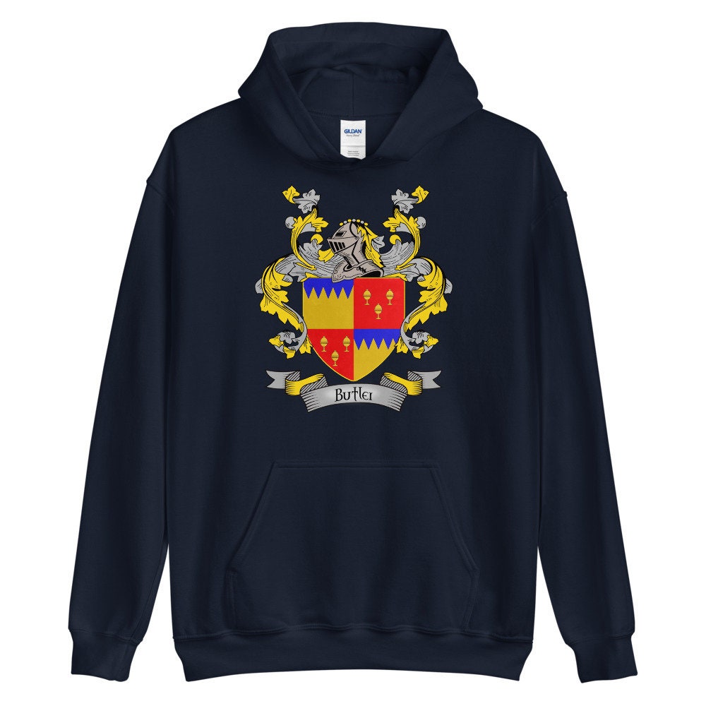 Butler Coat of Arms Sweater - Butler Family Crest Hoodie Sweatshirt - Etsy