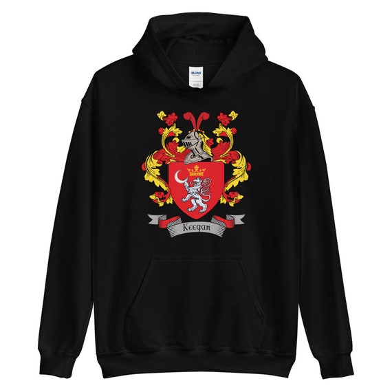 Keegan Coat of Arms Keegan Family Crest Hoodie Sweatshirt - Etsy