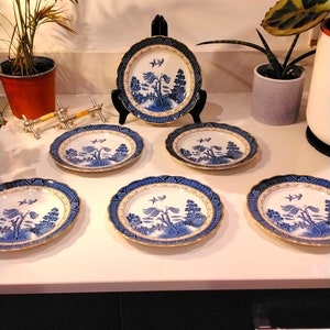 Booths Real Old Willow Set 6 Tea Plates, Unbelievable Near Mint ...