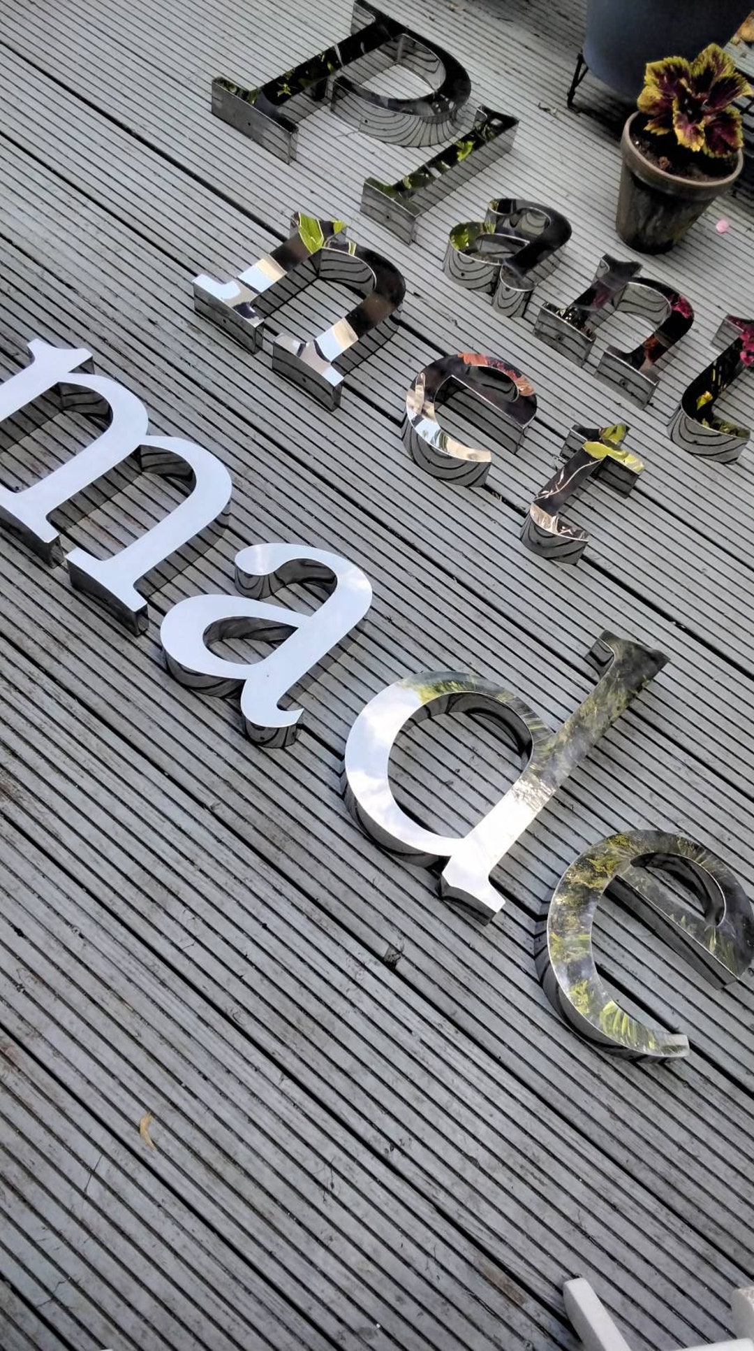 Made the Word in Stainless Steel. 4 Letters 3 Dimensional Refurbished ...