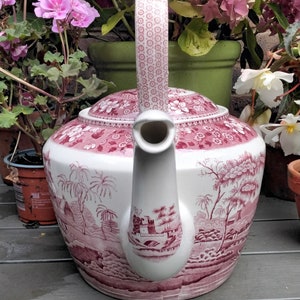 Spode Copeland Tower Pink Kettle, 1960s, Super Stunning, and Mint. UK ...