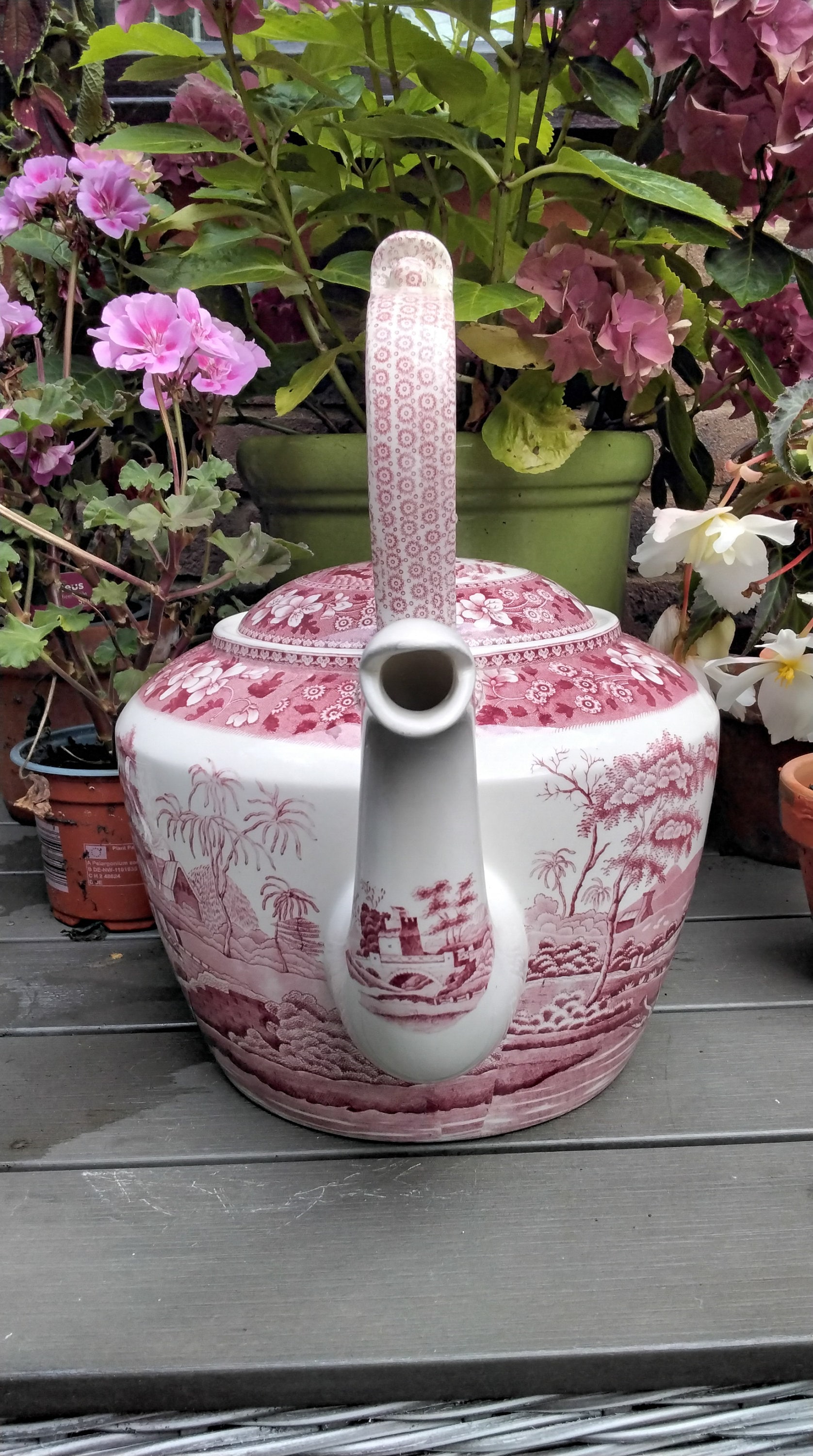 Spode Copeland Tower Pink Kettle, 1960s, Super Stunning, and Mint. UK ...