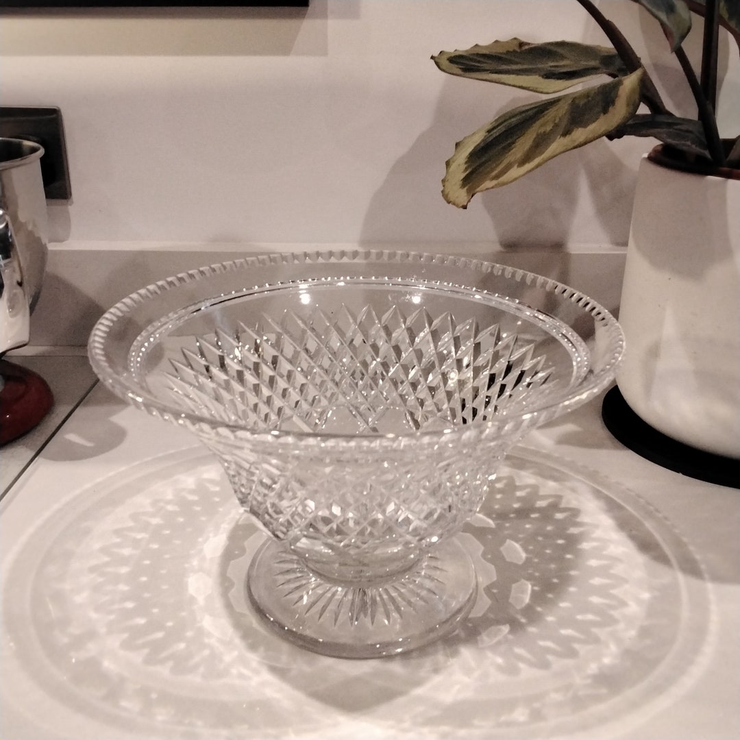 Stuart Crystal Large Footed Bowl, Fabulous Cut and Colour. Similar ...