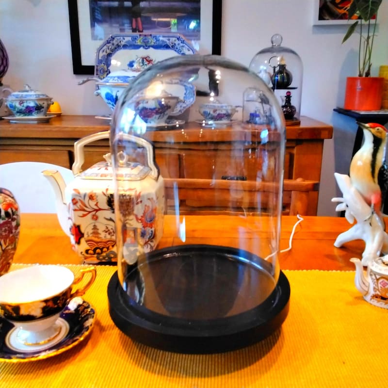 Vintage Dome Glass Clock - Etsy UK