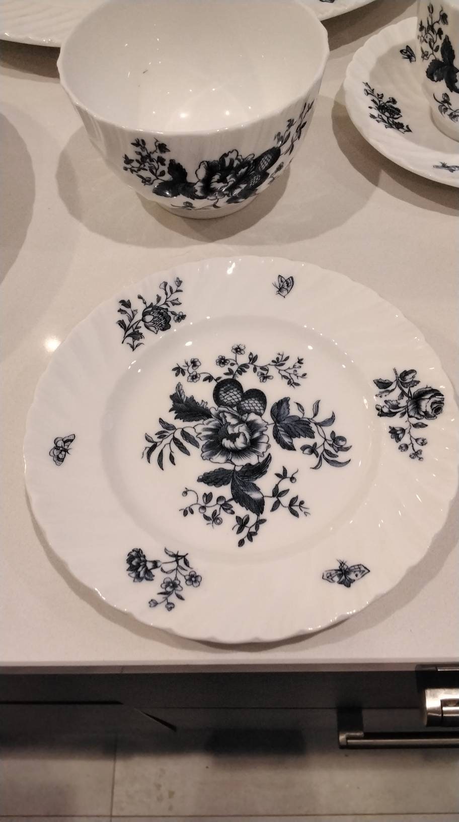 Royal Worcester Blue Sprays, Reproduction Early Worcester 1760. Bone ...