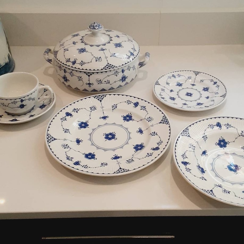 Modern Blue Side Plates - Etsy UK