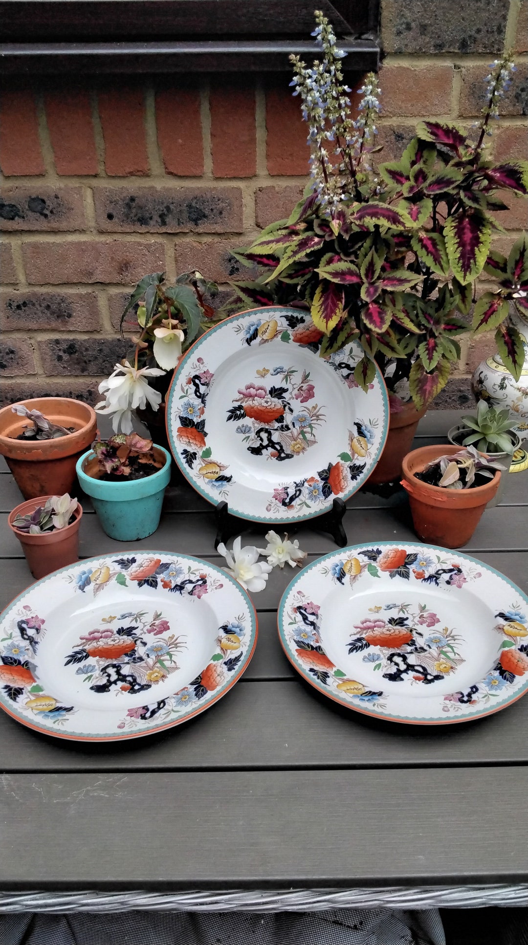 Wedgwood Bullfinch C1885 Impressed Backstamp Deep Plate 26cm, Barlaston ...